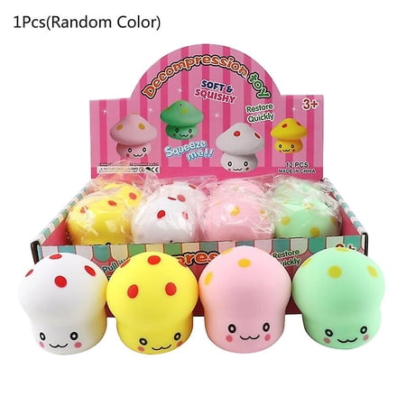 Cartoon Mushroom Shape Toys Squishy Reliever Tool Stress Relieving ...
