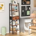 Satifur 5-Tier 59.5" Ladder Bookshelf with Removable Drawers Narrow ...