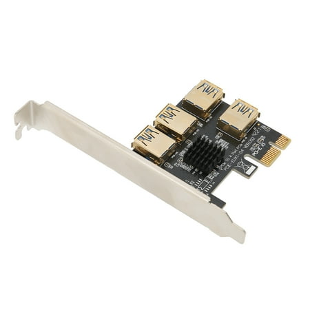 PCIe 1 To 4 Riser Card, 4 USB 3.0 Ports Widely Applicable X4 X8 X16 ...