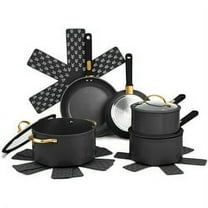 Free Shipping! Thyme & Table 12-Piece Nonstick Aluminum Cookware Set with Gold PVD Finish ...