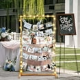 47 Inch Wedding Photo Display Frame Board with String Lights and 30 ...