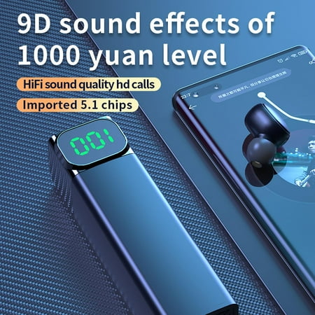 Bqc-01 Bluetooth Headset Tws-true Wireless Earbuds 9d Stereo Sound Headphones | Walmart Canada