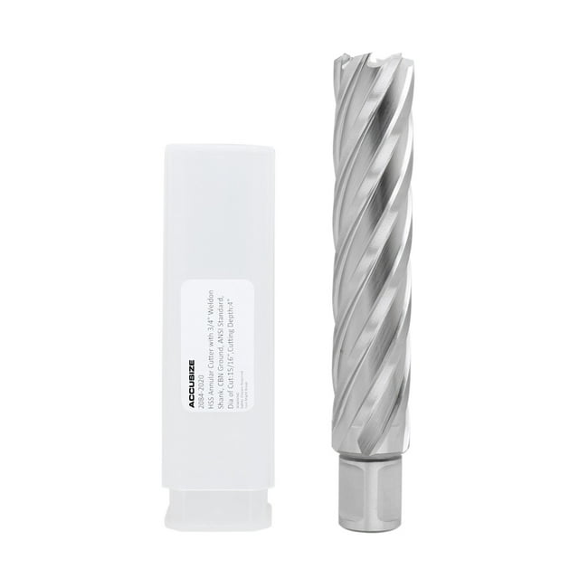 Accusize 15/16" Cutting Dia x 4" Cutting Depth with 3/4" Weldon Shank ...