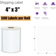 4" x 3" Direct Thermal Labels Multipurpose Shipping Address Mailing ...