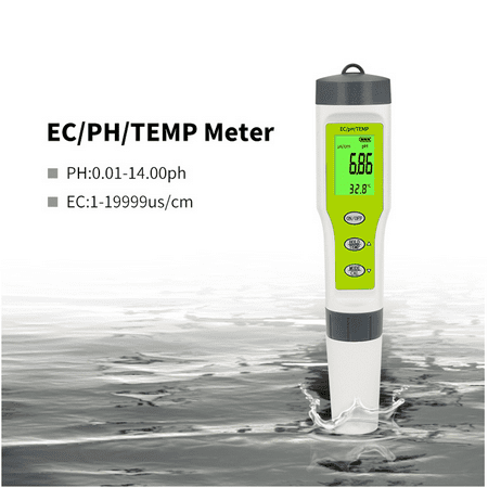 Dinohhi 3 in 1 Electronic pH Meter, pH/EC/Temperature Water Quality ...