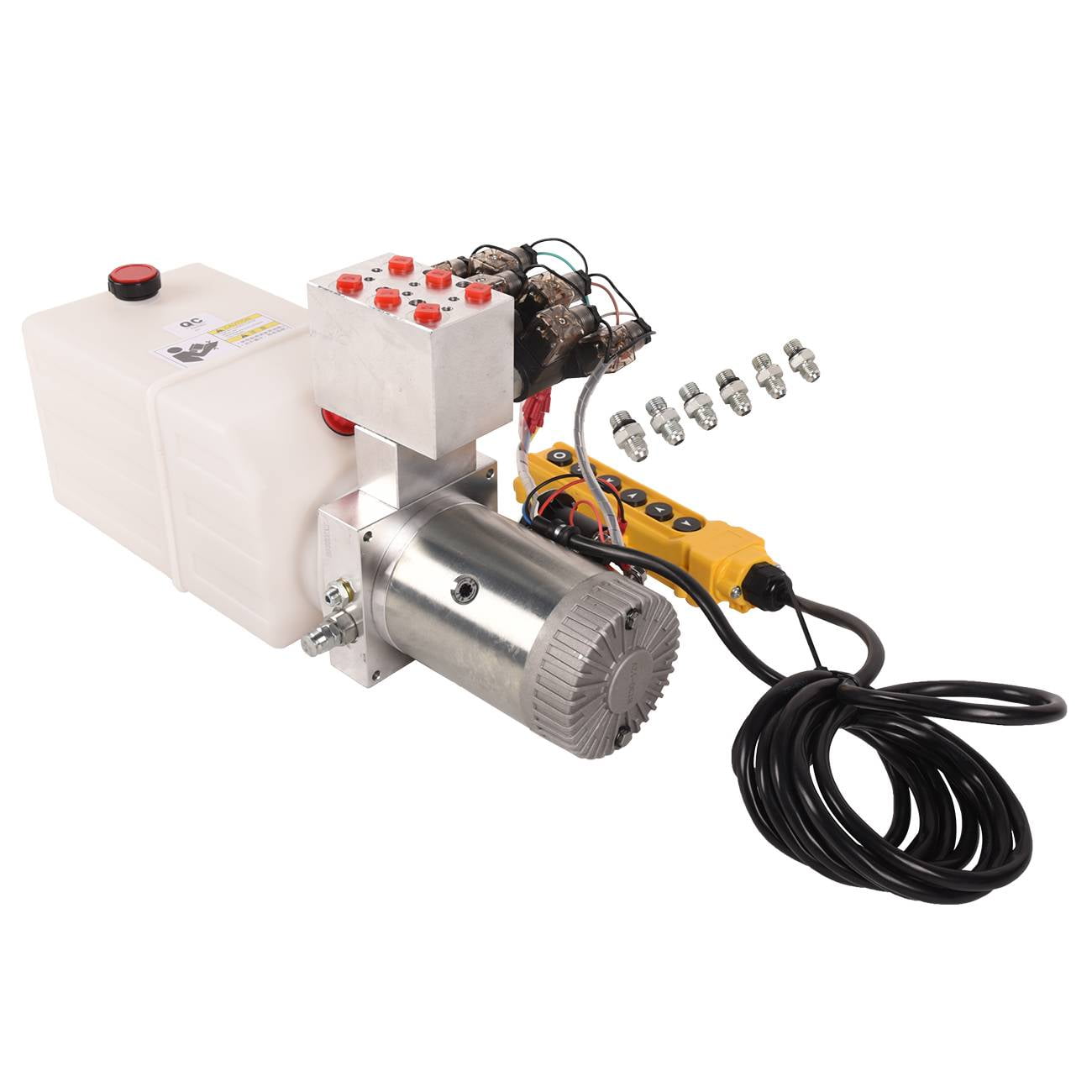 Buy TOPAZ Hydraulic Power Unit 6 Way 6 Quart Hydraulic Pump Double ...