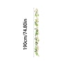 Artificial Wisteria Garland Hanging Silk Flower Vines with Green Leaves ...