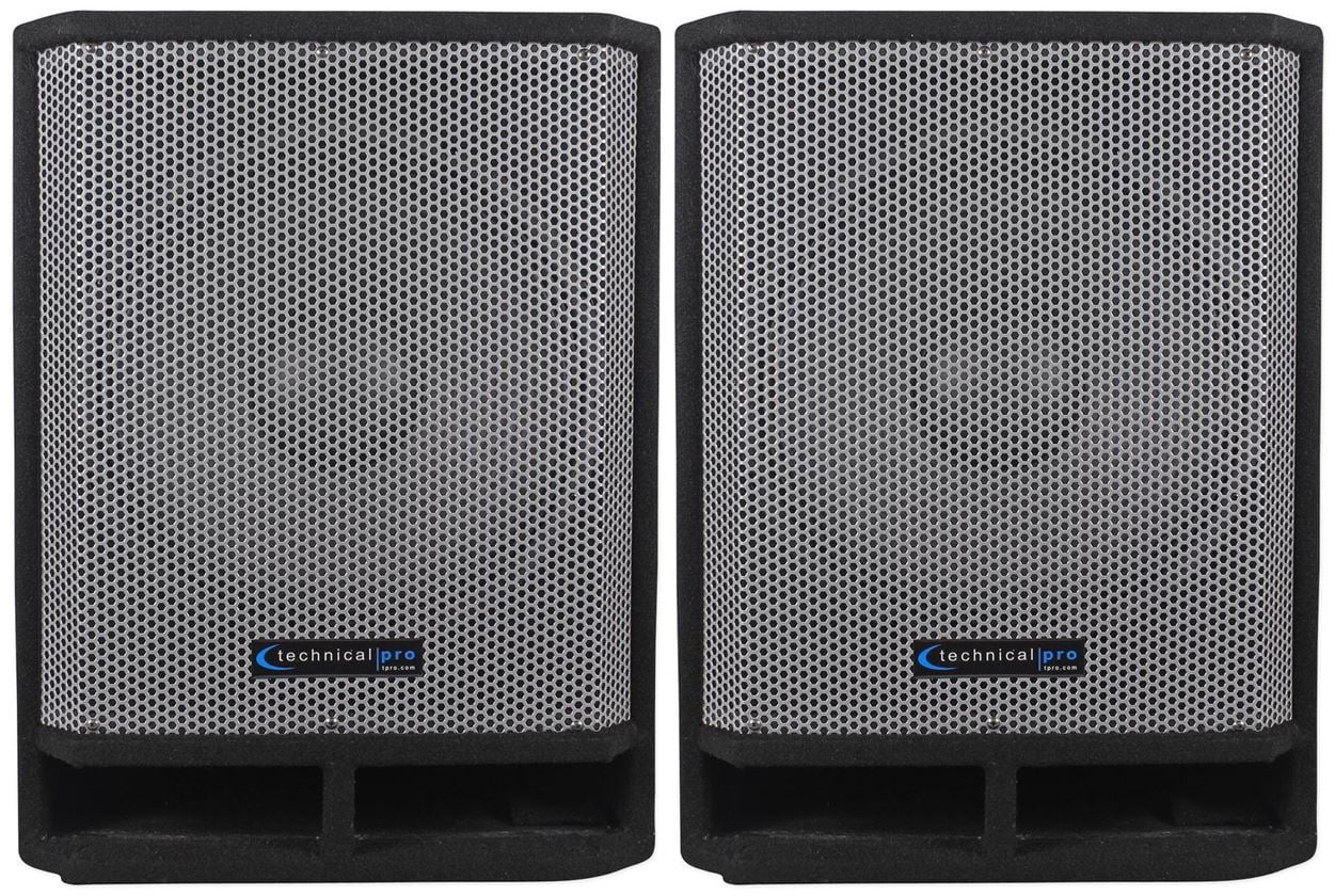 (2) Technical Pro THUMP15 Thump 15" 2600w Passive DJ Carpeted ...