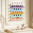 6pcs Color Acrylic Wave Nail Polish Storage Rack Wall-Mounted Cosmetics ...