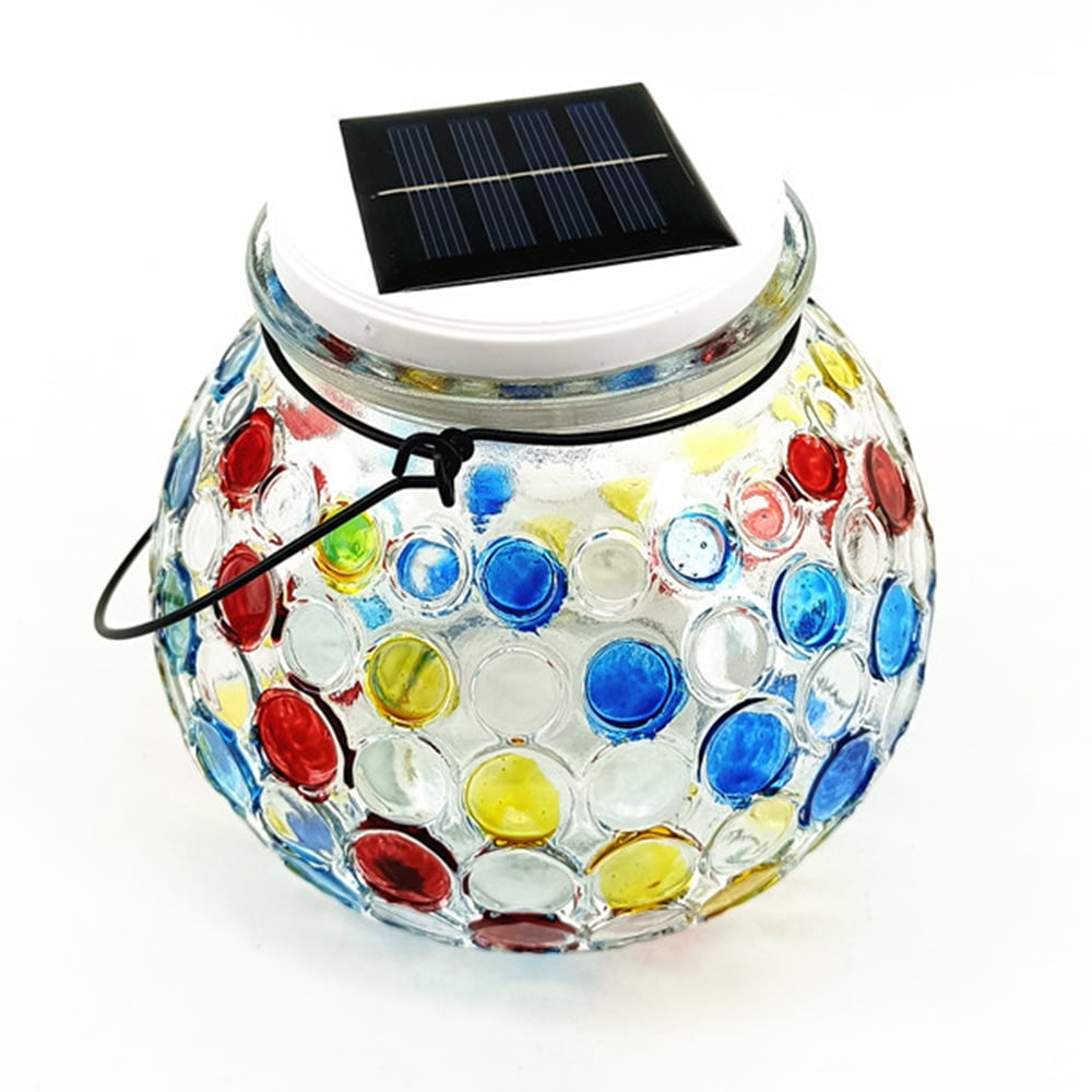 Solar glass ball light mosaic LED garden light, table night light for ...