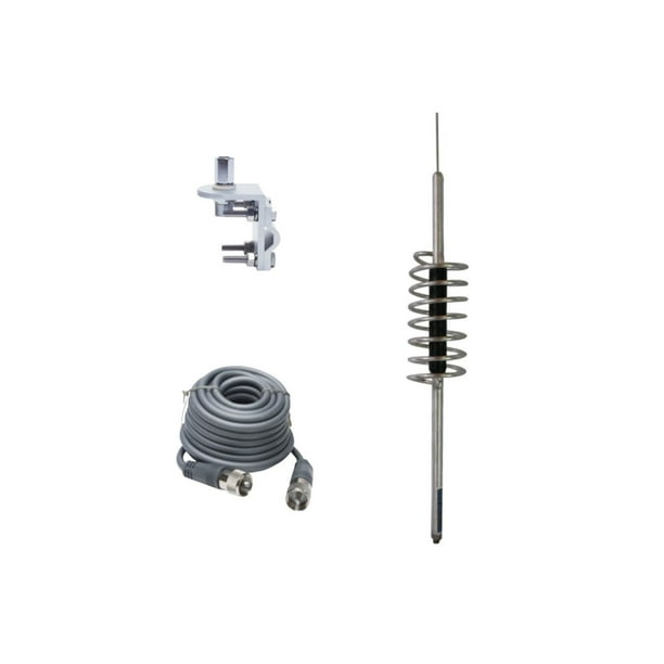 MR COILY EXCALIBUR CB HAM RADIO ANTENNA 8 INCH SHAFT, 18' RG8X, MIRROR ...