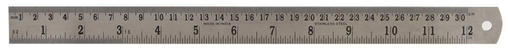 DURATOOL - 12" (300mm) Stainless Steel Ruler with Metric/Imperial ...