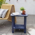 Ayaya 2-Tier Adirondack Side Table, 17" Solid Wood Square End Table ...