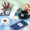2 Rolls 2 Sizes 1800Pcs Label Maker Tape Adhesive White Label Paper ...