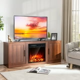 Costway 58'' Fireplace TV Stand Entertainment Console W/ 18'' Electric ...