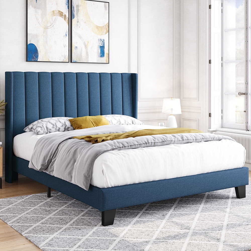 Click here for Yaheetech Upholstered Bed With Channel Headboard... prices