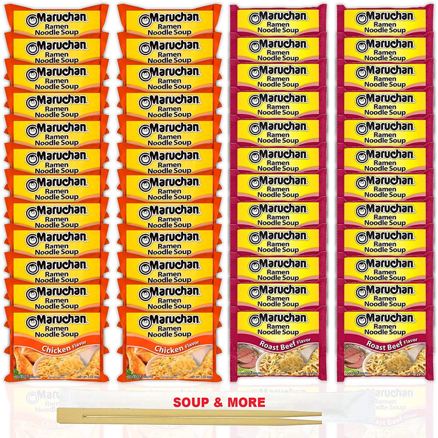 Maruchan Ramen Instant Noodle Soup Variety, 2 Flavors - 24 Packs ...