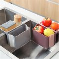Wovilon Baskets Foldable Suction Cup Sink Hanging Basket Kitchen ...