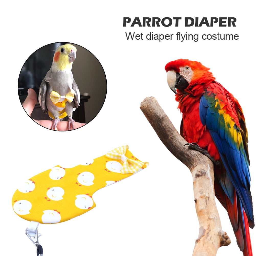 Pet Diaper Bird Clothes Parrot HarnessTraction Rope Adjustable Pet Bird ...