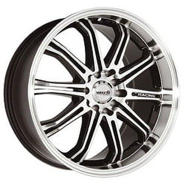 17x7 Maxxim 11B Knight Gloss Black w/Machined Lip Wheel 5x100 (40mm ...