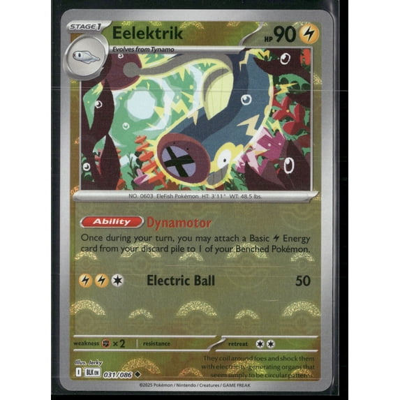 2025 Scarlet & Violet Black Bolt Eelektrik Holo Poke Ball Pattern ...