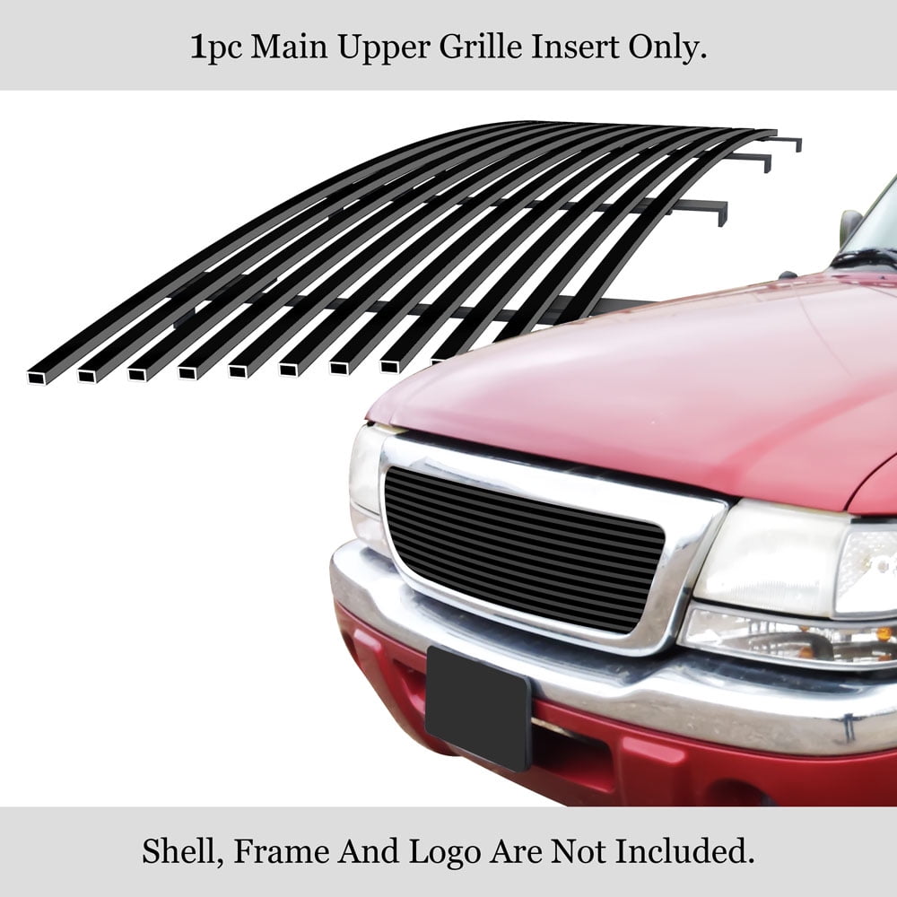 APS Premium Stainless Steel Black 8x6 Horizontal Billet Grille Insert ...