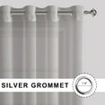 JIUZHEN Grey Sheer Curtains 54 Inches Long - Semi Transparent Light ...