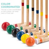 Best Choice 6-Player 32in Wood Croquet Set w/ Mallets, Balls, Wickets ...