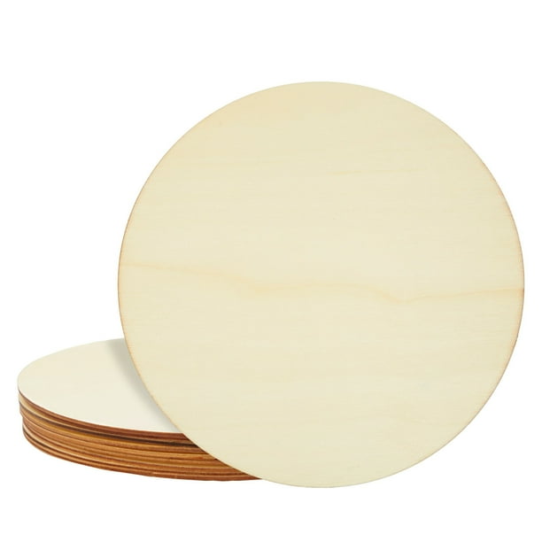 10 Inch Wooden Circles for Crafts, Unfinished Rounds for Wood Burning ...