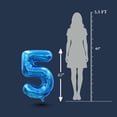 Blue Number 55 Balloon 40" - Mylar Foil Helium or Air Inflatable ...