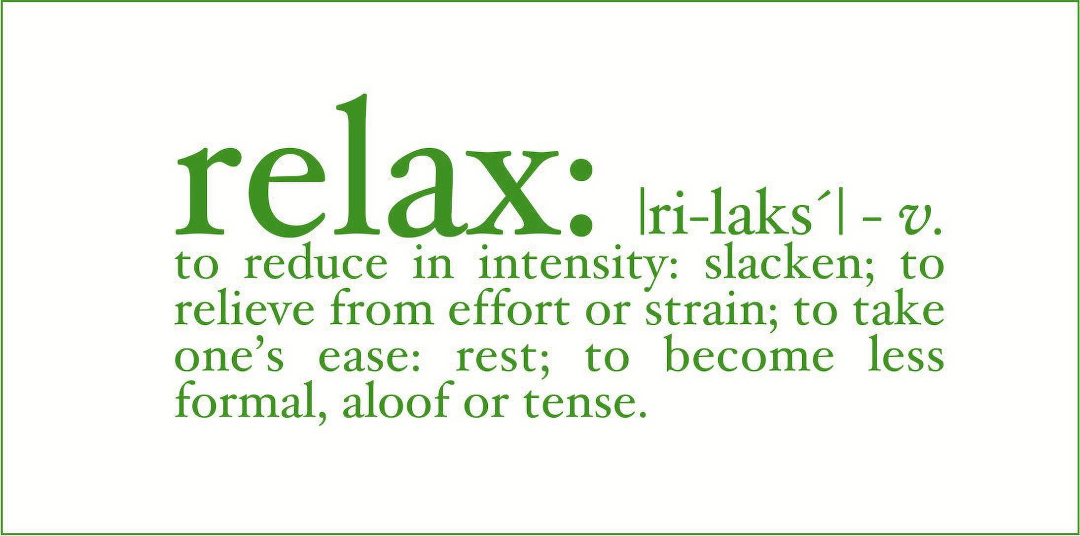 Relax Definition Vinyl Decal - Large - Grass - Walmart.com