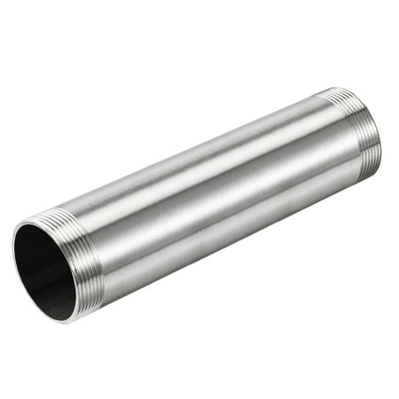 Uxcell Stainless Steel Pipe Fitting G2 Male to G2 Male Thread 200mm ...
