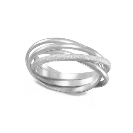 AzureBella Jewelry - Trinity Three Band Interlocking Ring Polished with ...