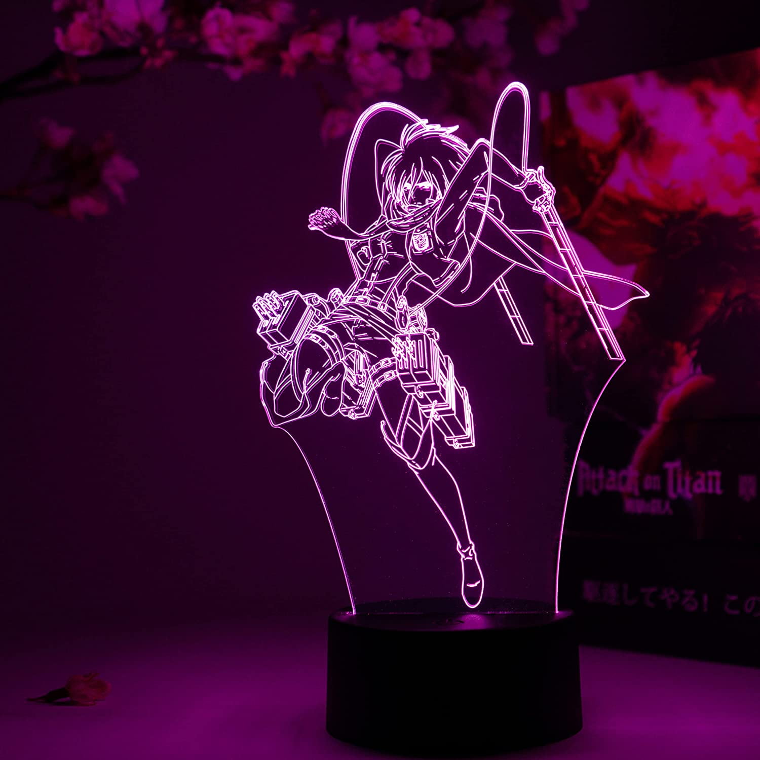 Mikasa Ackermann Action Otaku Lamp – Attack on Titan – Anime Lamp ...