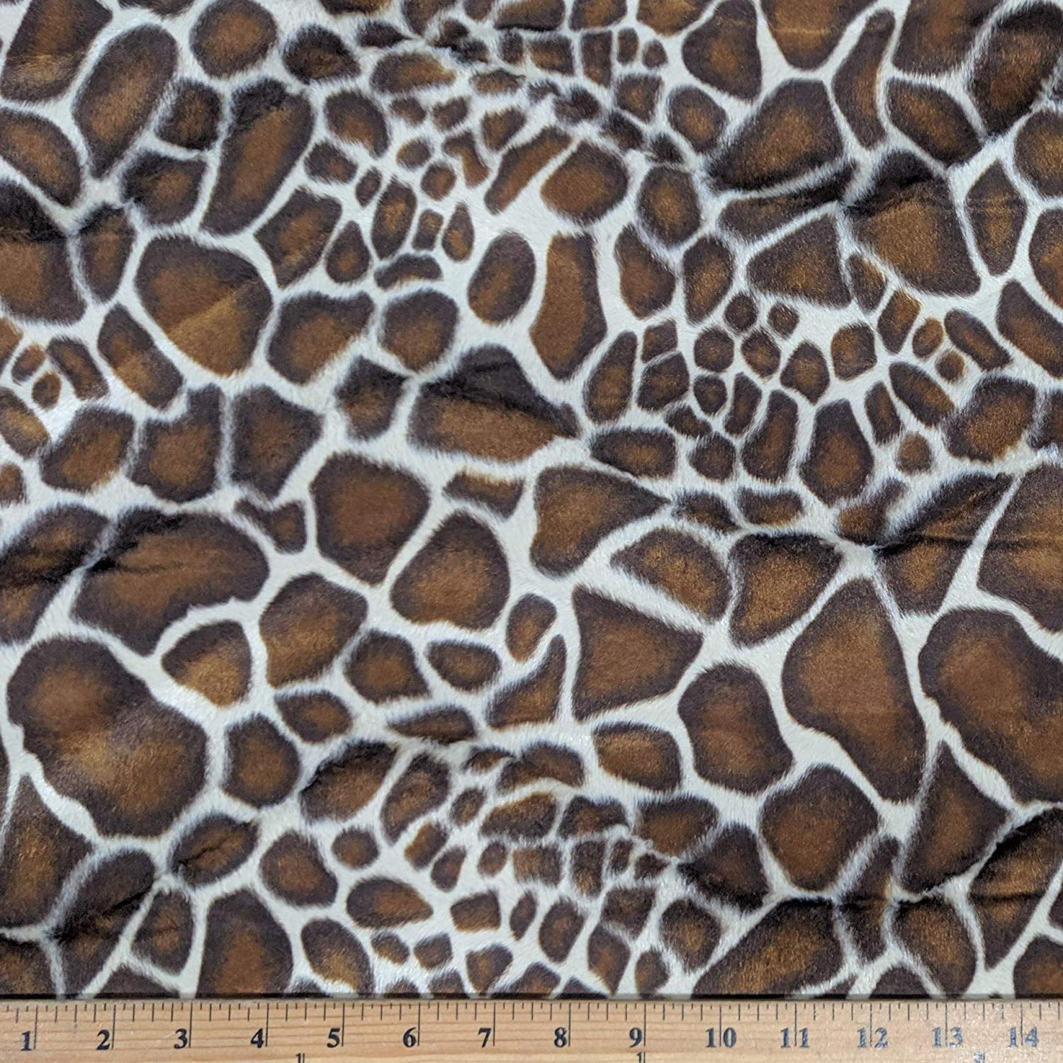 FabricLA Velboa S-Wave Animal Print Fabric - Short Pile Faux Animal Fur ...