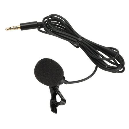 Clip On Microphone, Lavalier Microphone 3.5mm TPE Wired Omnidirectional ...