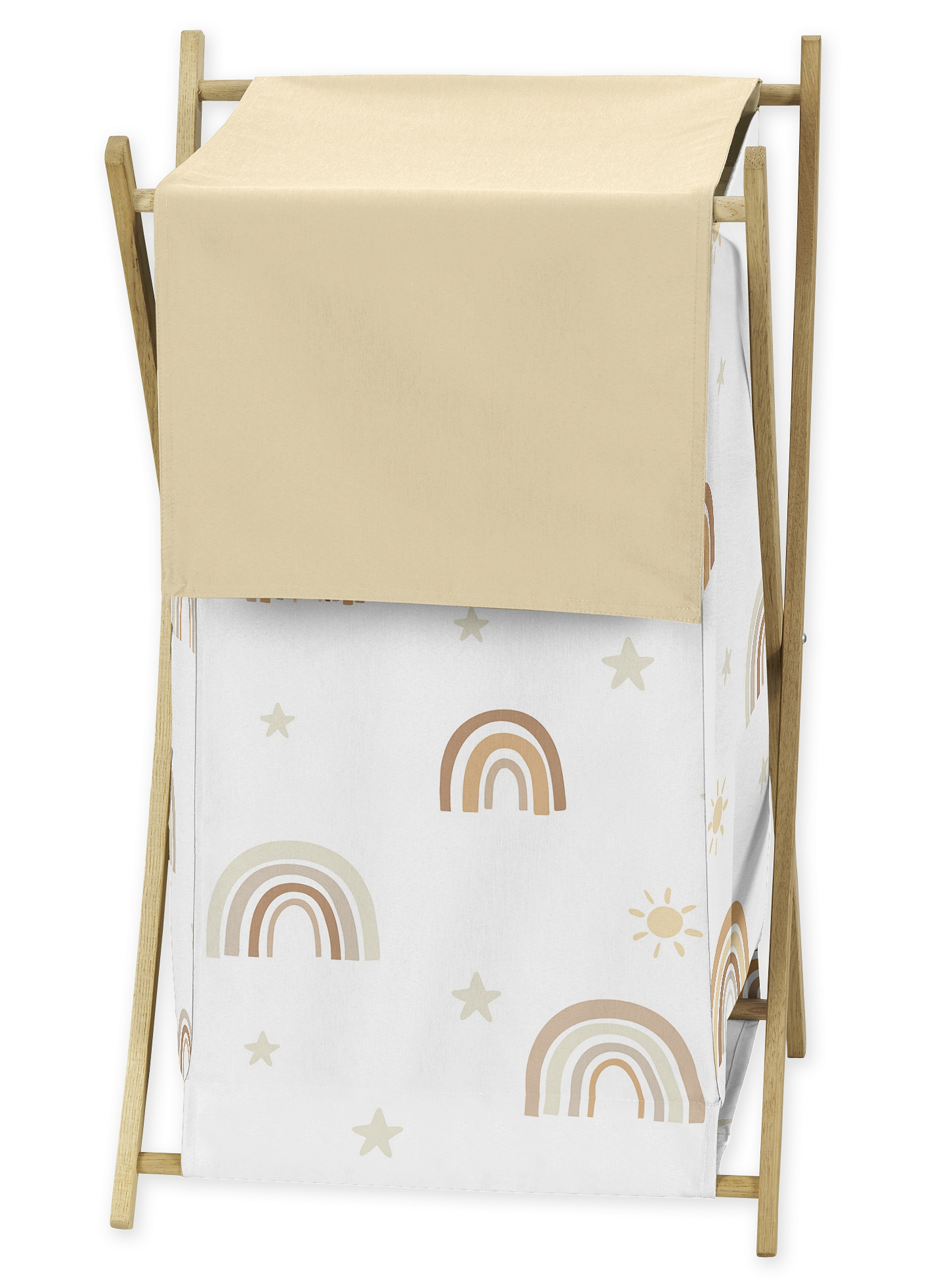 Boho Rainbow Neutral Fabric Laundry Hamper by Sweet Jojo Designs ...