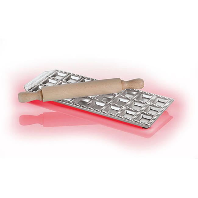 44-Imprint Ravioli Mold & Rolling Pin Set, L 12 x W 4 x H 0.5 - Walmart.com
