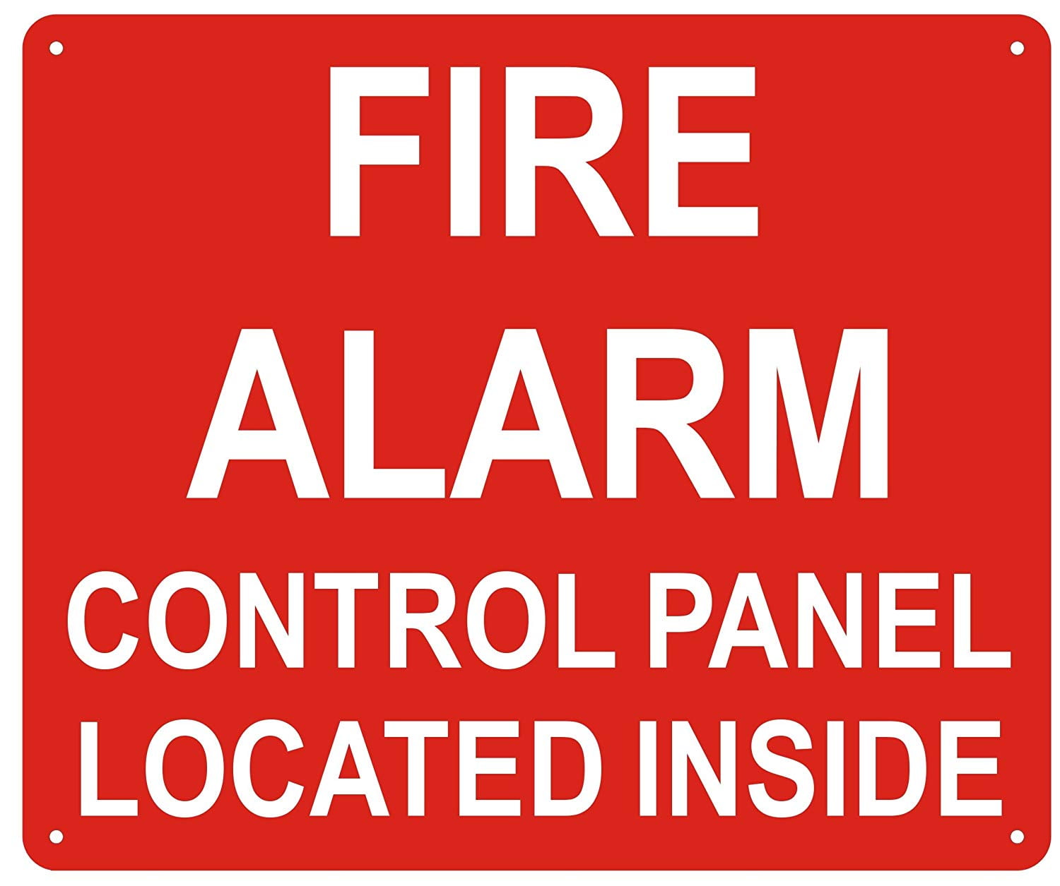 FIRE ALARM CONTROL PANEL LOCATED INSIDE SIGN- ( Reflective !!! ALUMINUM ...
