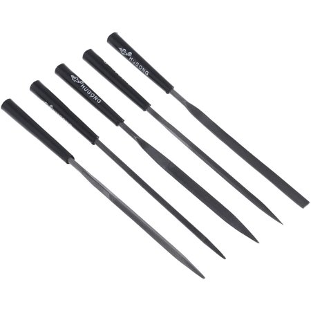 WEIS 5pcs Steel File Set Needle Files, Soft Rubbery Handle File Kits ...