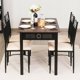 Costway 5 Piece Dining Set Wood Metal Table and 4 Chairs Kitchen ...