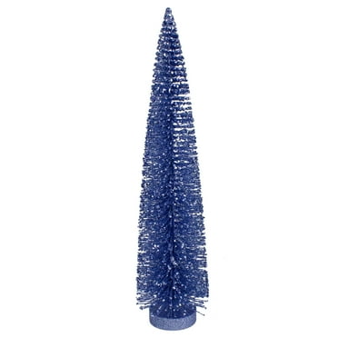 3' Pre-Lit Sparkling Sky Blue Pencil Artificial Christmas Tree - Blue ...