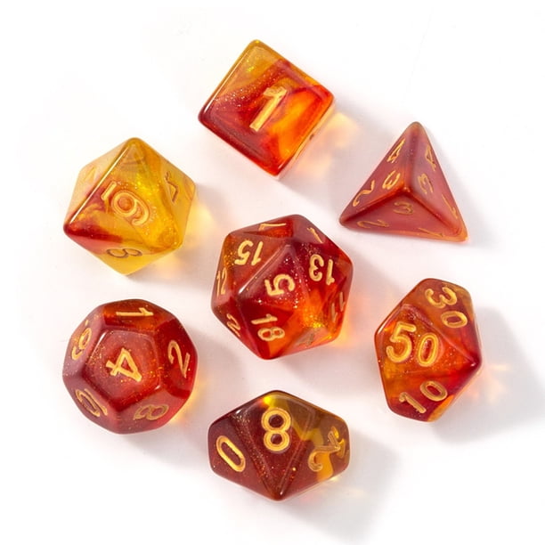 Juego Digital Dados para Fiestas Poliédricos 7 Piezas Juegos Mesa ...