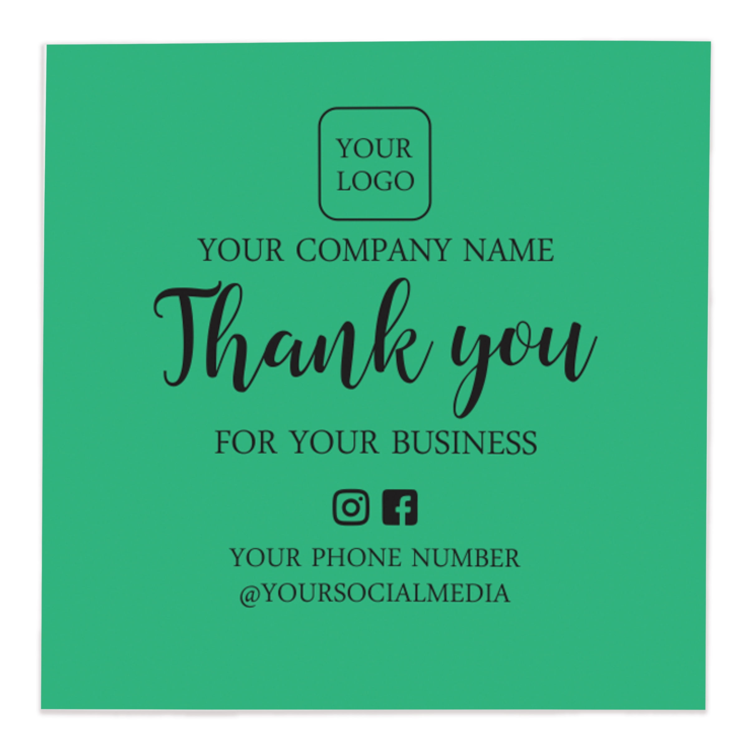 Printtoo Label for Small Business-100 SquareCustom VinylPersonalized ...