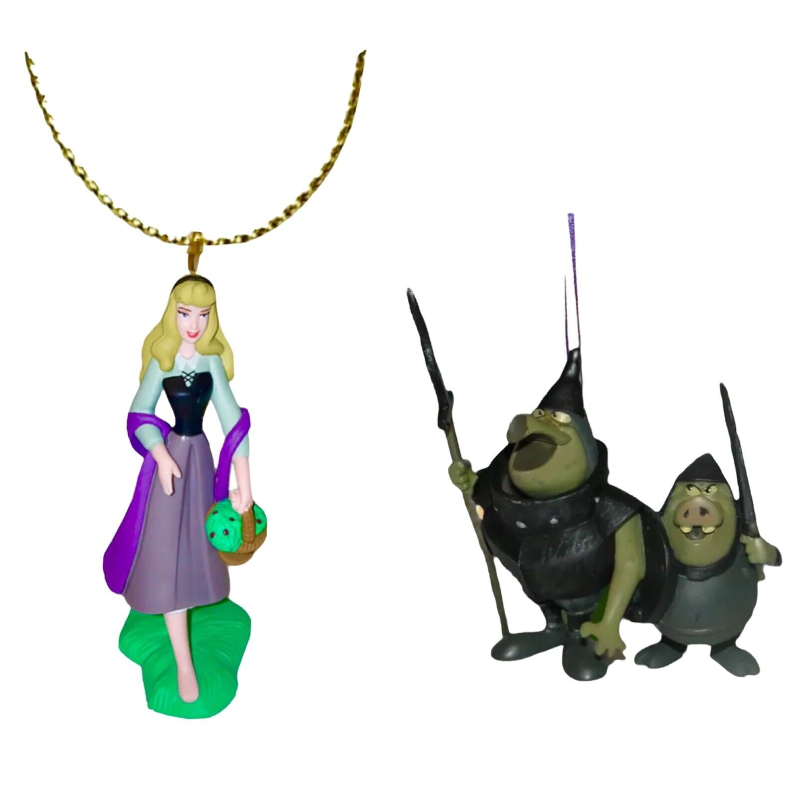 Sleeping Beauty Purple Aurora & Goons Guards Ornament PVC Figure ... Sleeping Beauty Purple Aurora & Goons Guards Ornament PVC Figure ...