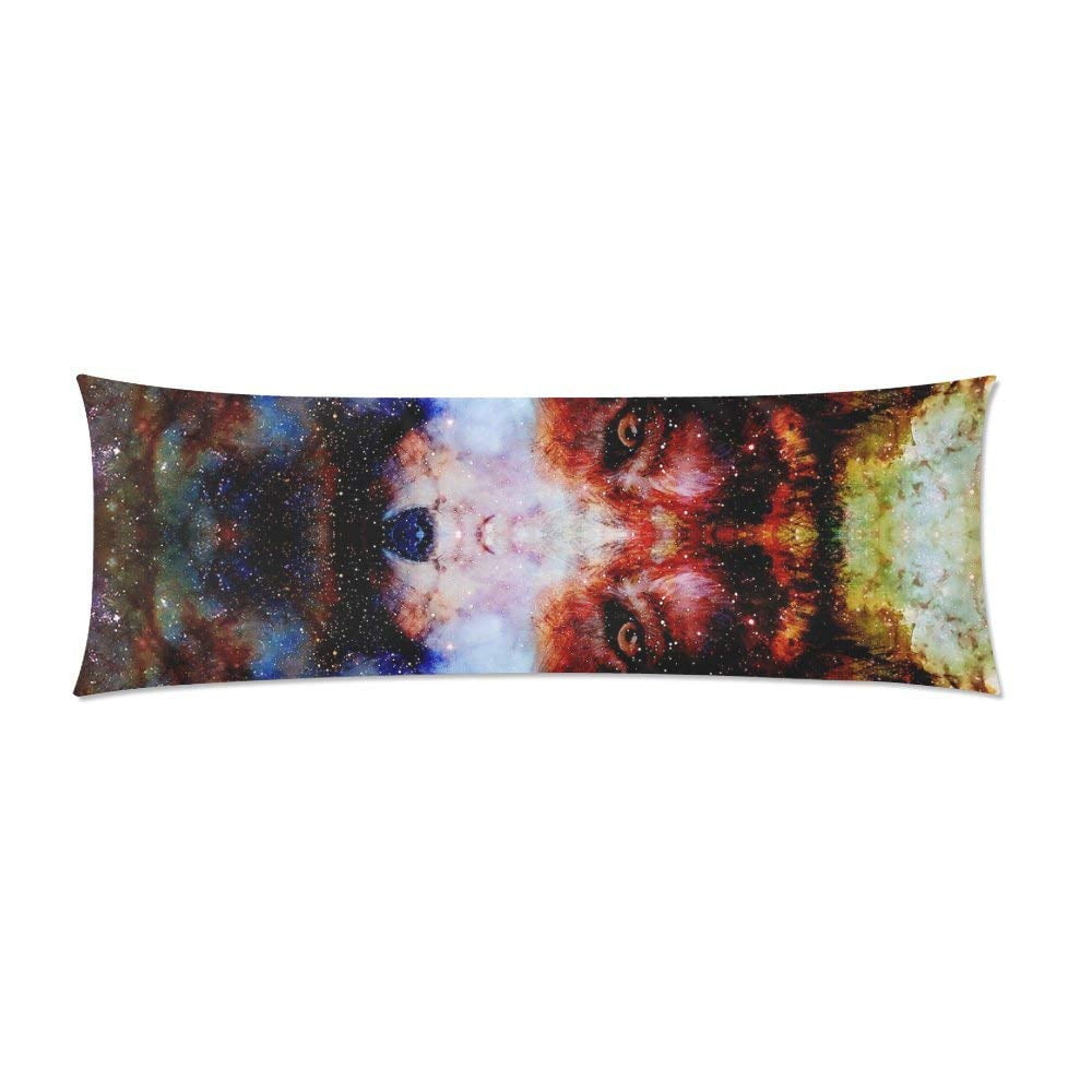 ABPHOTO Magical Space Wolf Body Pillow Covers Pillowcase Throw Pillows ...