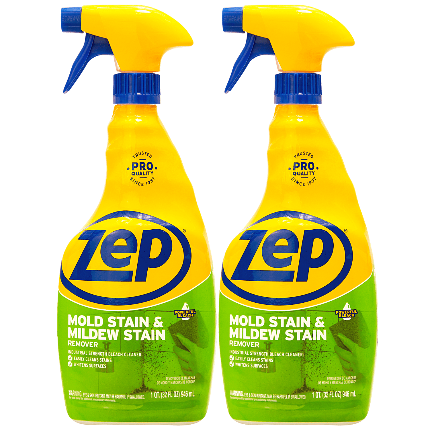 Zep Mold Stain and Mildew Stain Remover 32 oz. (Pack of 2) No Scrub ...