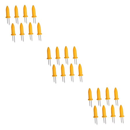 Thinsony 8 Pieces Corn Cob Meat Holder Stainless Steel Double Prongs ...