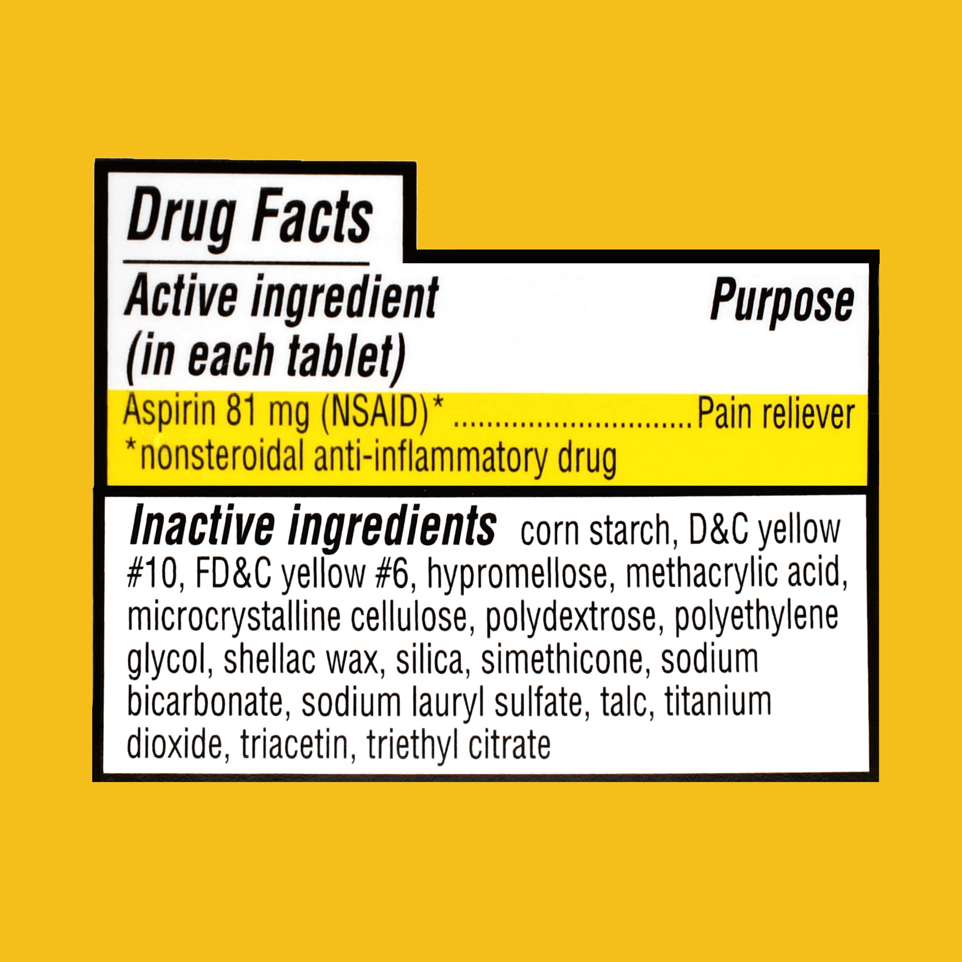 Buy Equate Adult Low Dose Aspirin Safety Coated Tablets, 81 mg, 60 ...