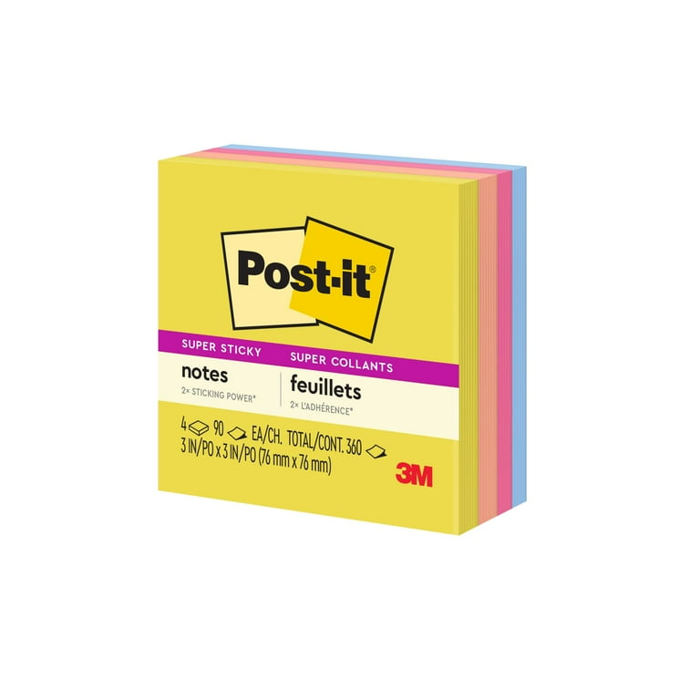 School Supplies Post-it Super Sticky Notes - 8 Pads Energy Boost ...